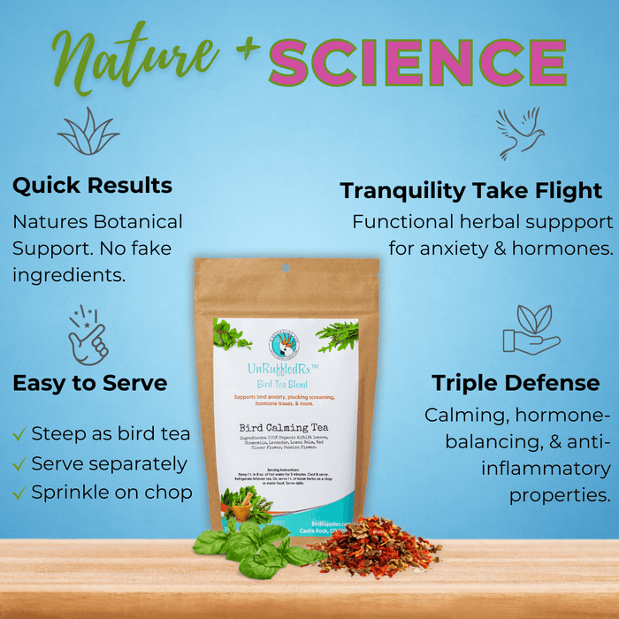 UnRuffledRx SereniTea Calming Bird Tea | Bird Friendly Tea