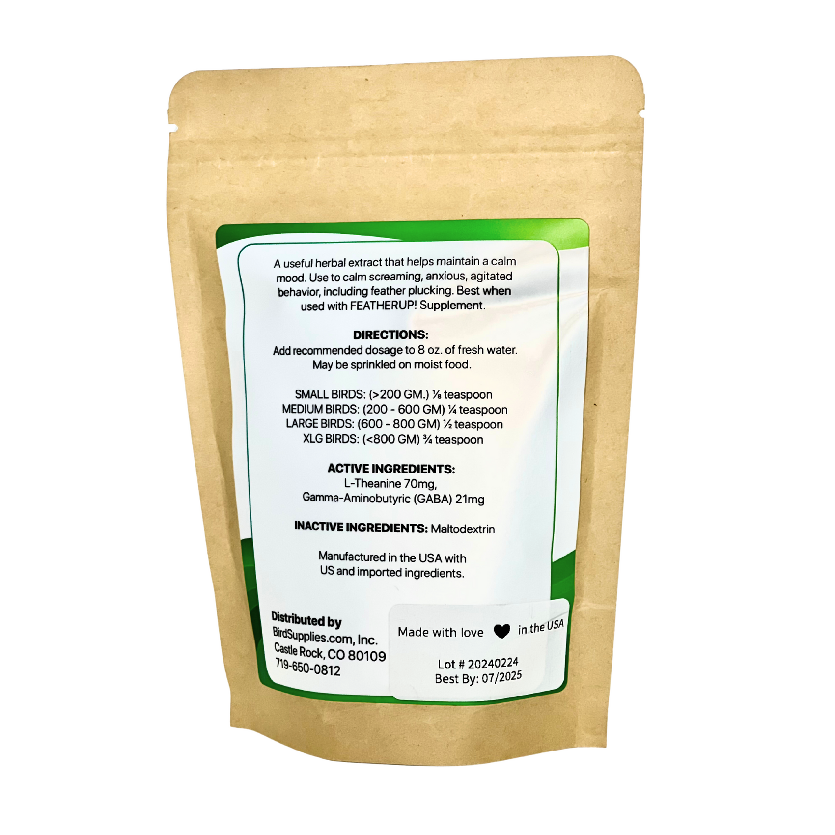 Buy UnRuffledRx Parrot Calming Formula for Bird Anxiety