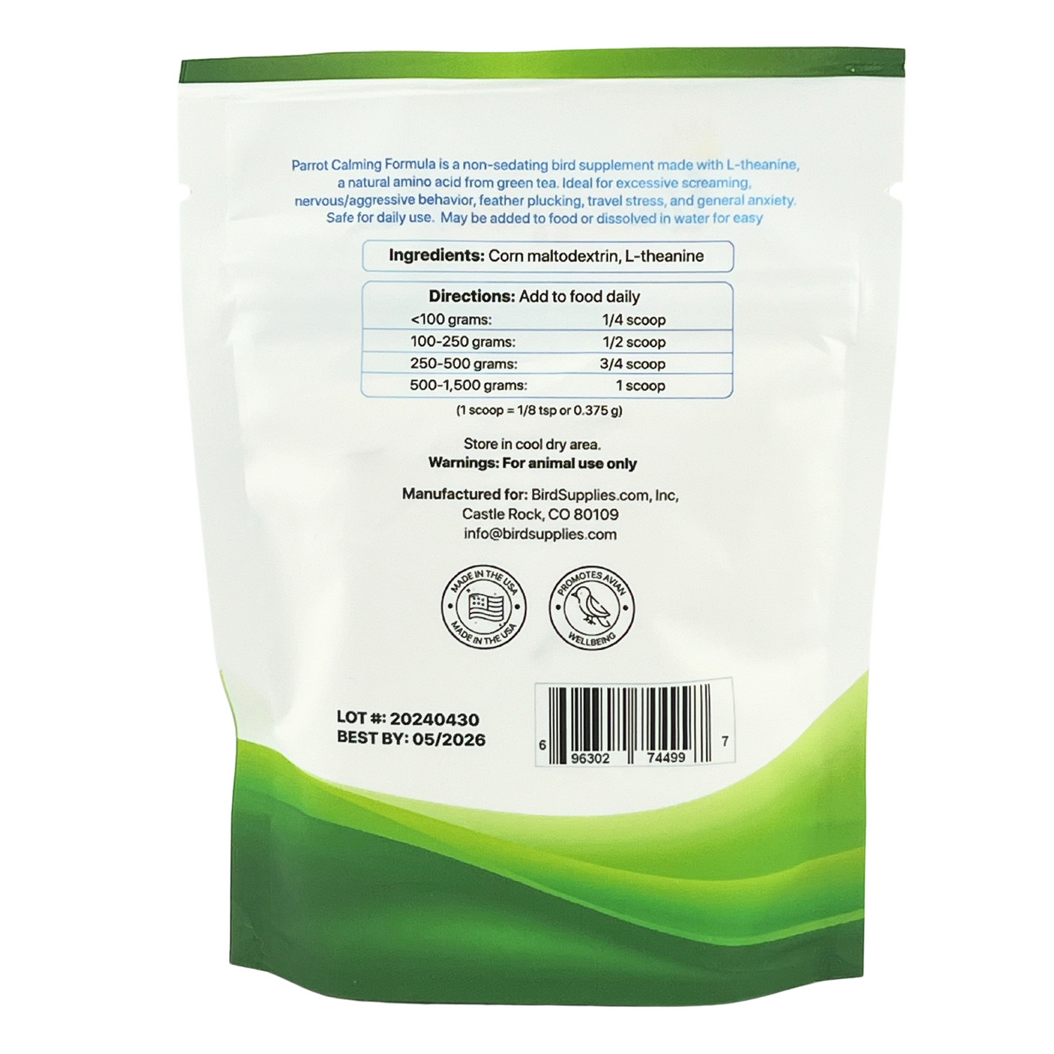 Buy UnRuffledRx Parrot Calming Formula for Bird Anxiety