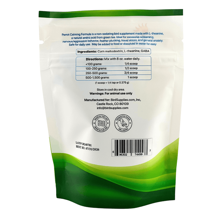 UnRuffledRx Parrot Calming Formula | Bird Calming Supplement