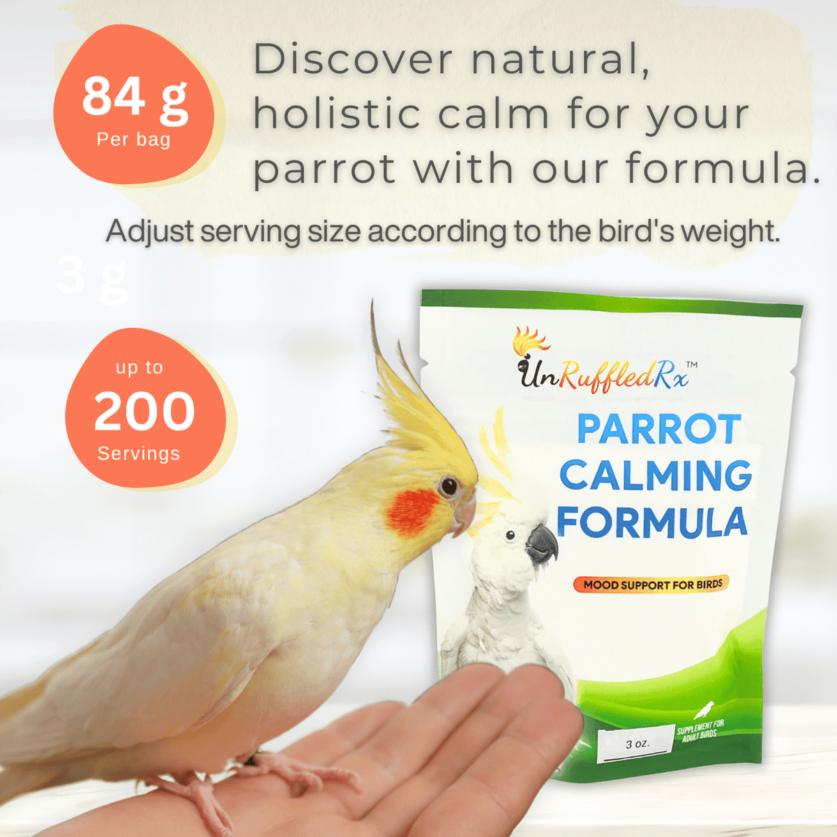 Buy UnRuffledRx Parrot Calming Formula for Bird Anxiety